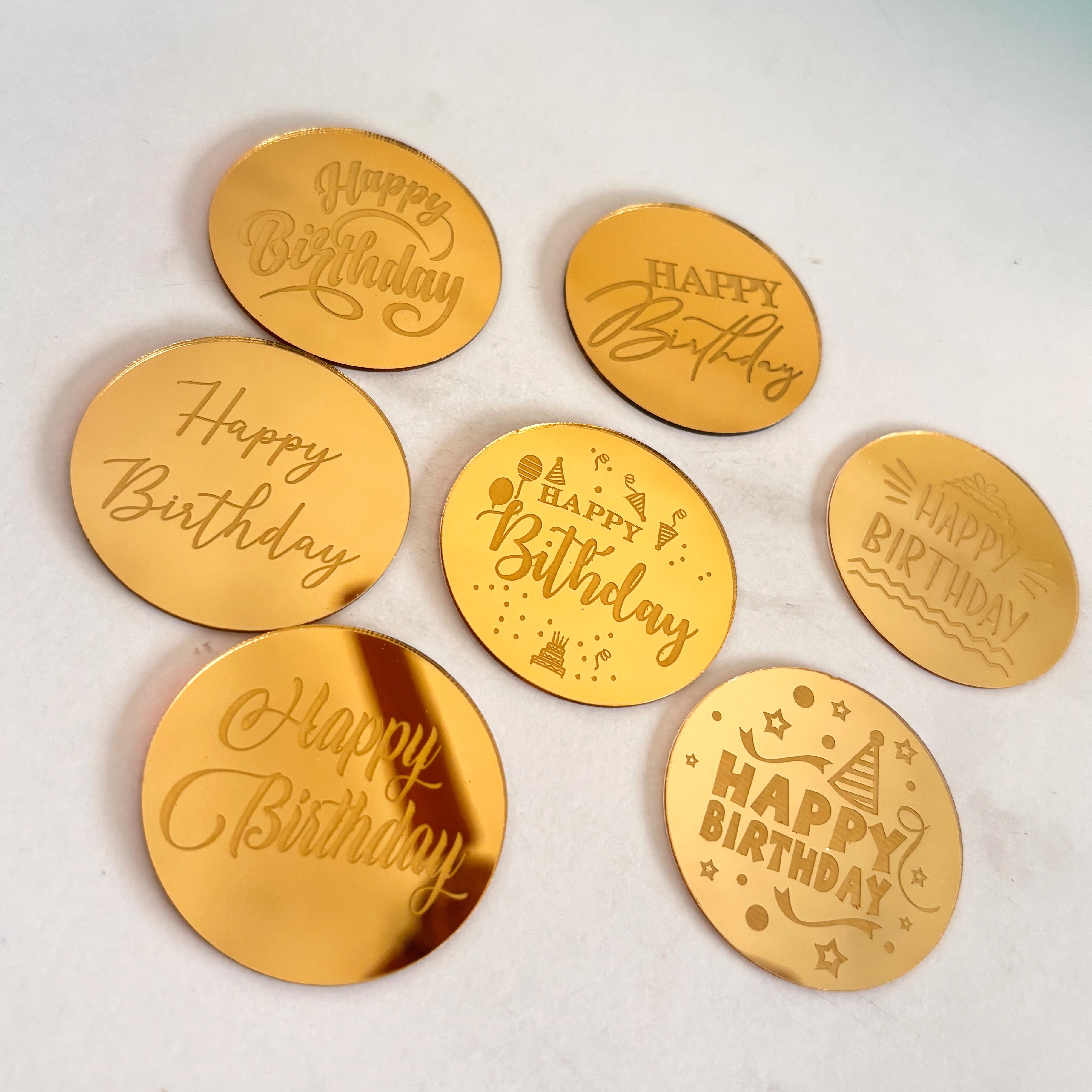 Happy Birthday Coin Topper - single Pcs – Bake2Decor