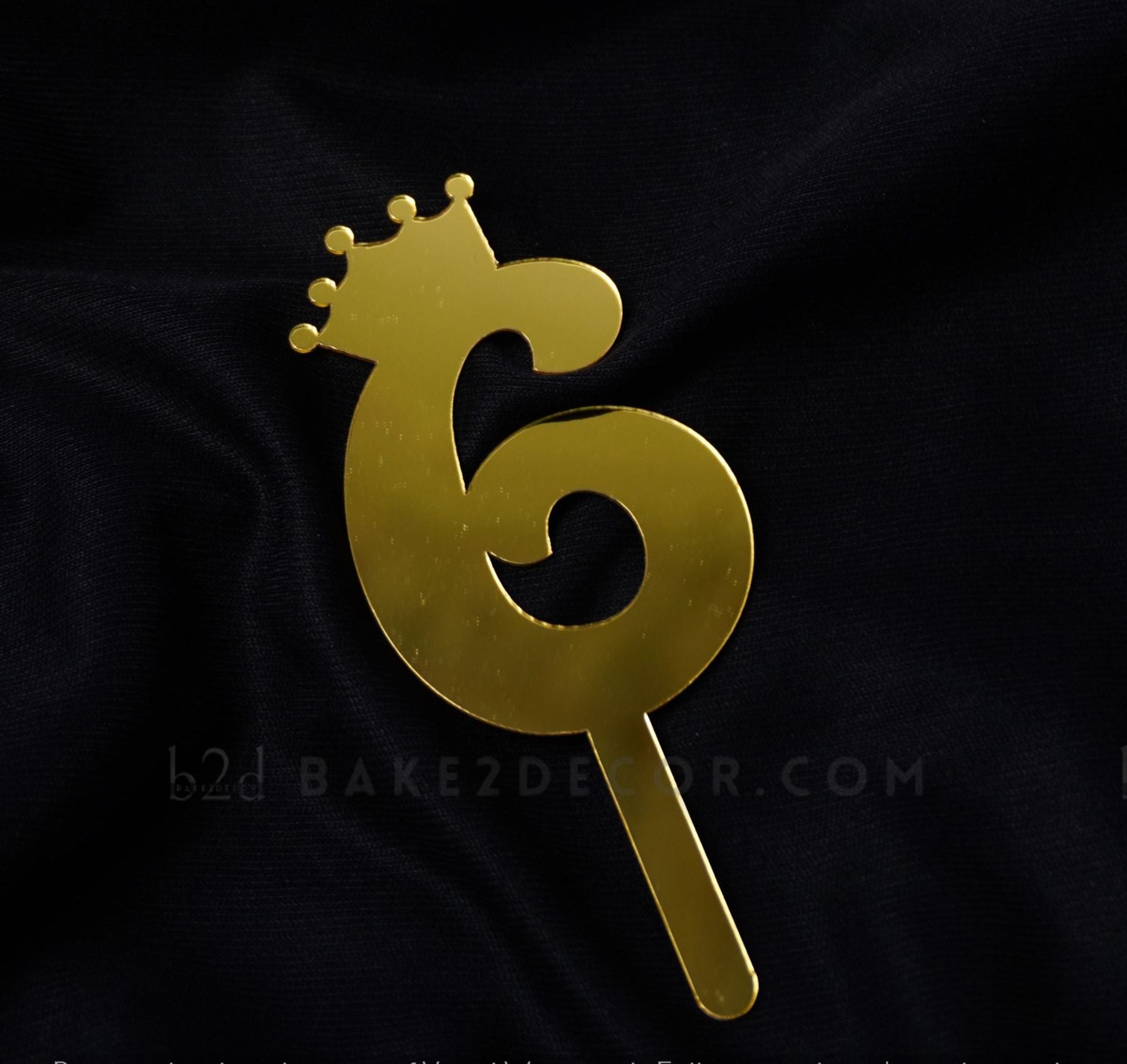 Number 6 Topper – Bake2Decor
